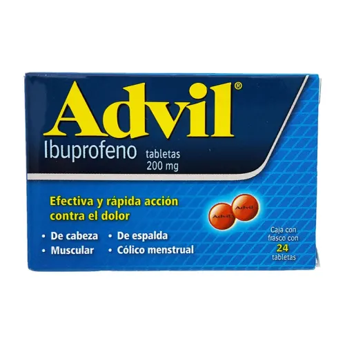 Advil 200 mg Tabletas C24 - Gestión de dolor moderado