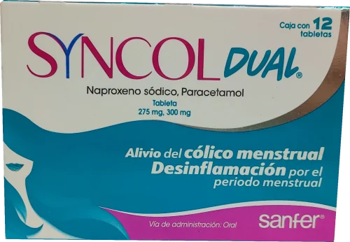 Syncol Dual 275/300 Mg Con 12 Tabletas | Farmacia Online Prixz