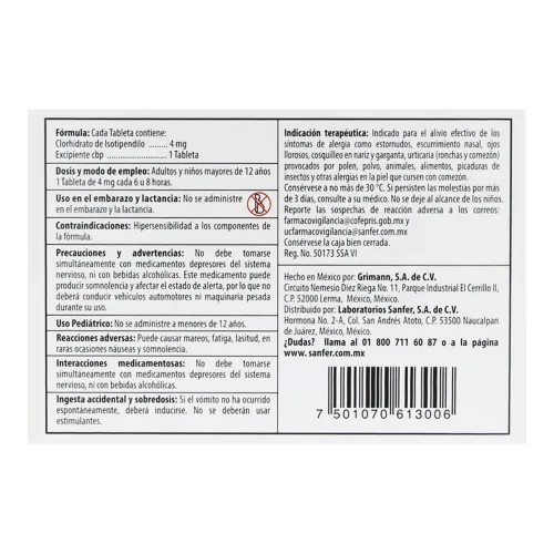 Andantol Tabletas 4 mg C20 – Actúa sobre células efectoras