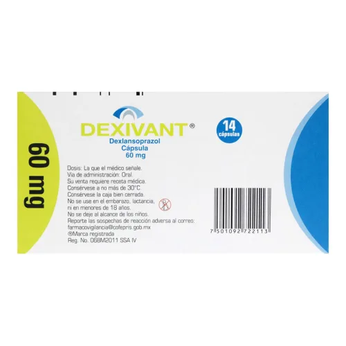 Dexivant 60 Mg Con 14 Cápsulas | Farmacia Online Prixz