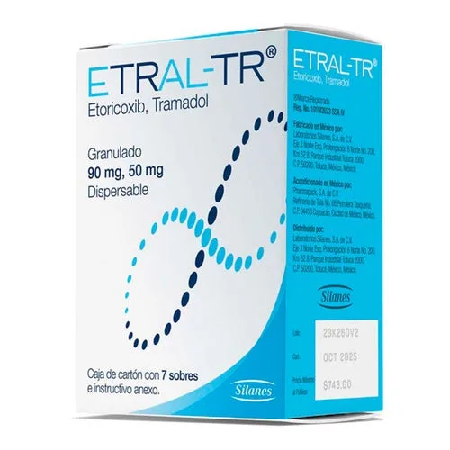 Etral-Tr Etoricoxib Tramadol Con 7 Sobres De Polvo | Farmacia Online Prixz