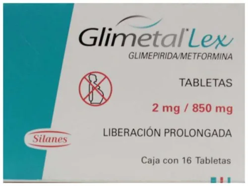 Glimetal Lex 2 Mg 850 Mg Tabletas C16 Control Glucemia Diabéticos