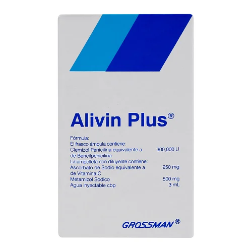 Alivin plus bencilpenicilina clemizol 300 ui metamizol 500 mg con 1 ...