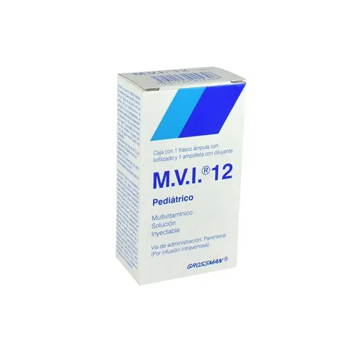 Mvi 12 pediátrico multivitamínico solución inyectable frasco con ámpula ...