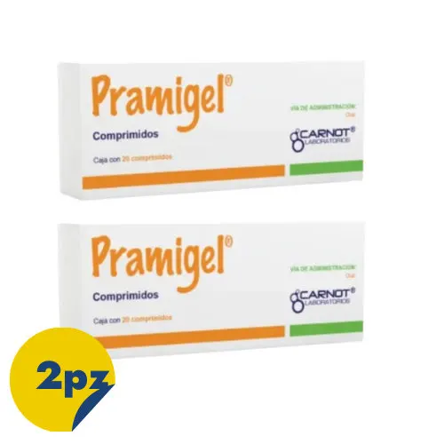 Pack De 2 Pramigel 10/200/200/50 Mg Con 20 Comprimidos Prixz Farmacia ...
