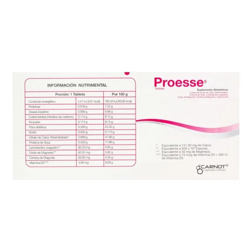 Proesse Pro Suplemento Alimenticio Con 30 Tabletas | Farmacia Online Prixz