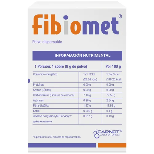 FIBIOMET SUPLEMENTO ALIMENTICIO CON 10 SOBRES