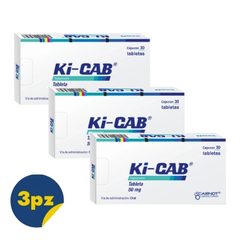 Pack de 3 Ki-Cab 50 Mg Con 30 Tabletas Prixz Farmacia Online