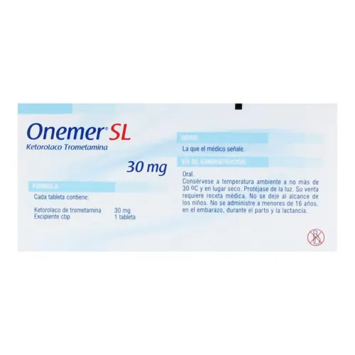 Onemer Sl 30 Mg Con 6 Tabletas Sublinguales Prixz Farmacia Online