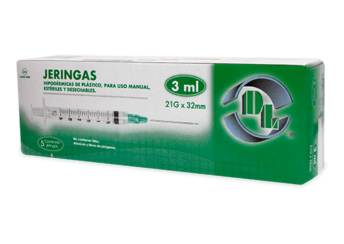 Dl Jeringa De Plástico 21X32Mm 3 Ml Con 5 Piezas Prixz Farmacia Online