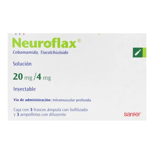 NEUROFLAX 20 MG SOLUCIÓN INYECTABLE 4 ML AMPOLLETA C3 – Espa