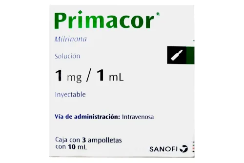 Primacor 1 Mg Con 3 Ampolletas | Farmacia Online Prixz