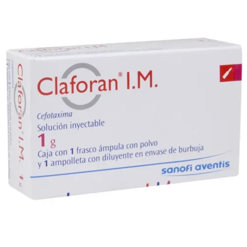 Compra Claforan im cefotaxima 1 g con 1 solución inyectable | Buen Fin ...