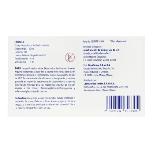 Neuroflax 20/4 Mg Con 1 Frasco Ámpula | Farmacia Online Prixz