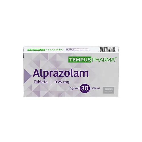 Tabletas de Alprazolam 0.25 mg x30 - Sin especificar