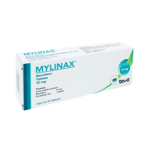 Mylinax Baclofeno 10 mg Tablet C30 - Espasticidad Muscular