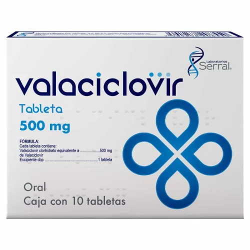 Valaciclovir 500 Mg Con 10 Tabletas | Farmacia Online Prixz