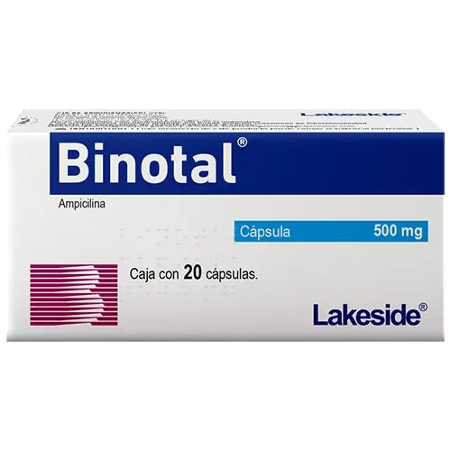 Binotal Ampicilina 500 Mg Con 20 Cápsulas | Farmacia Online Prixz