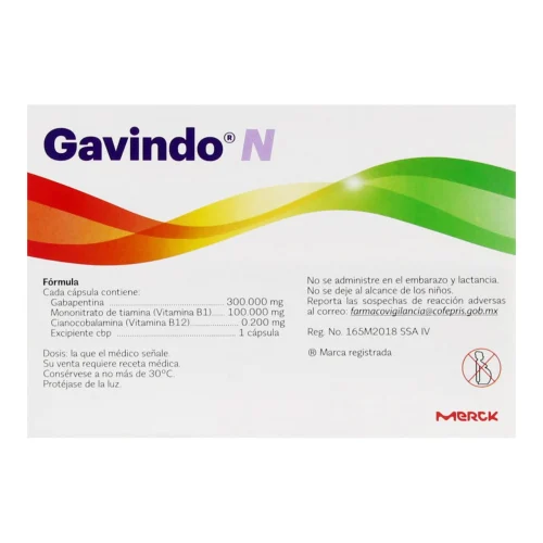 Gavindo N 300/100/0.2 Mg Con 30 Cápsulas Prixz Farmacia Online