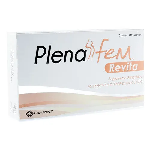 Plenafem Revita Astaxantina Colágeno Hidrolizado Con 30 Cápsulas ...
