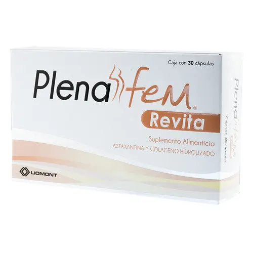 Plenafem Revita Astaxantina Colágeno Hidrolizado Con 30 Cápsulas ...
