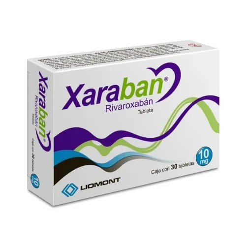 Xaraban Rivaroxabán 10 Mg Con 30 Tabletas | Farmacia Online Prixz