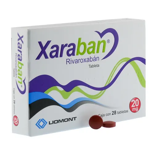 Rivaroxabán 20 mg Xaraban - Evita la formación de coágulos