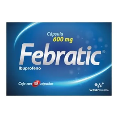 Febratic Ibuprofeno 600 Mg Con 30 Cápsulas | Farmacia Online Prixz