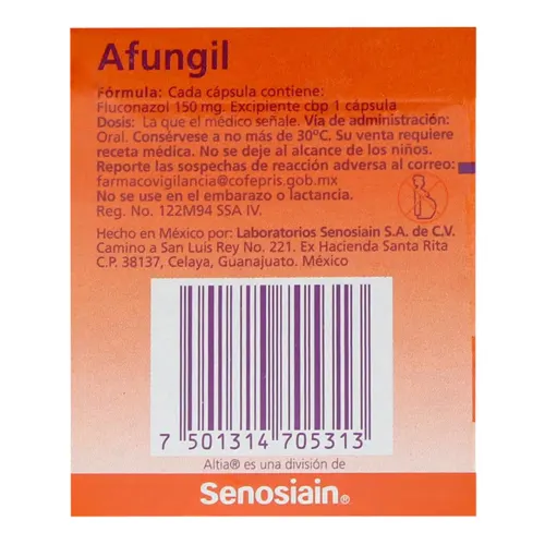 Afungil Cápsula 150 mg C1 – Infecciones fúngicas sistémicas