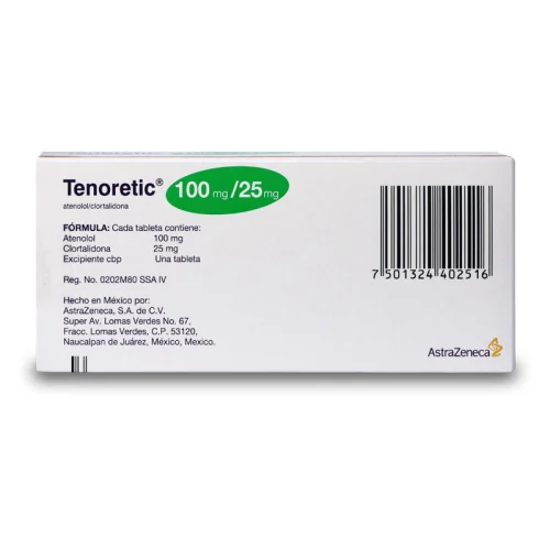 Tenoretic 100/25 Mg Con 28 Tabletas | Farmacia Online Prixz
