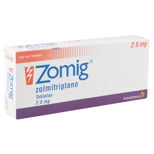 Zomig 2.5 Mg Con 2 Tabletas Prixz Farmacia Online