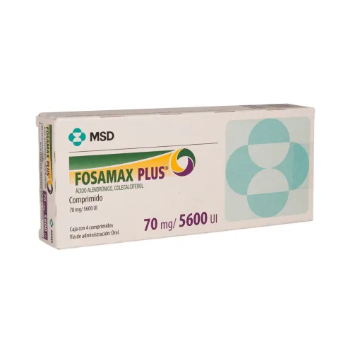 Fosamax Plus 70 Mg/5600 Ui Con 4 Comprimidos | Farmacia Online Prixz