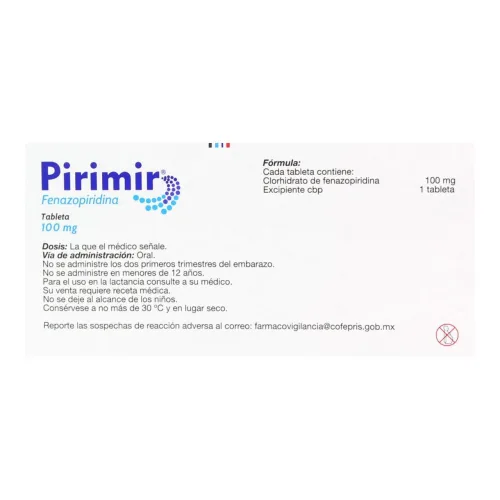 Pirimir 100 Mg Con 24 Tabletas | Farmacia Online Prixz