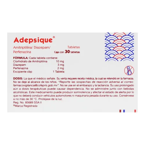 Adepsique 10/3/2Mg Con 30 Tabletas | Farmacia Online Prixz