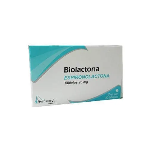 Biolactona Espironolactona 25 Mg Con 30 Tabletas Prixz Farmacia Online