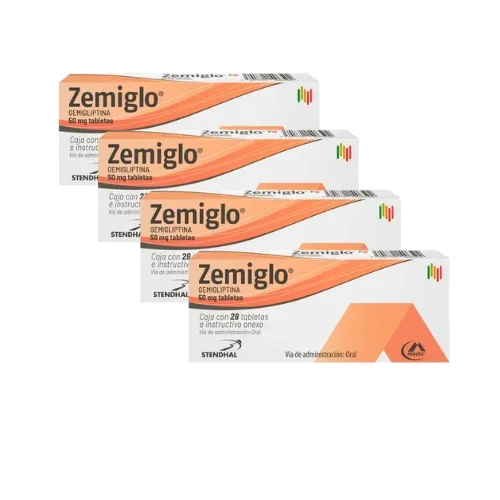 Pack 4X3 Zemiglo 50 Mg Con 28 Tabletas Prixz Farmacia Online