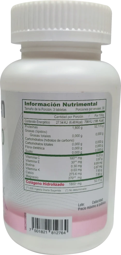 Just Collagen 1800 Suplemento Alimenticio con 90 Tabletas | Farmacia ...