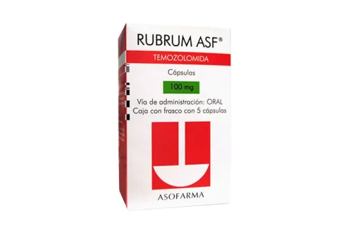 Rubrum asf 5 cápsulas caja temozolomida 100 mg - Farmacia a domicilio