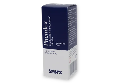 Phendex 1 Solución Ótica 10 ml con Gotero Suspensión Otológica