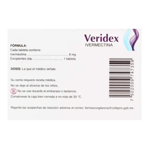 VERIDEX Tableta 6 MG – Tratamiento de infecciones