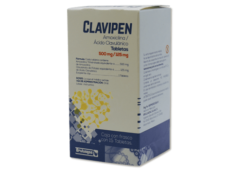 Clavipen 500/125Mg Con 15 Tabletas - Farmacia Prixz