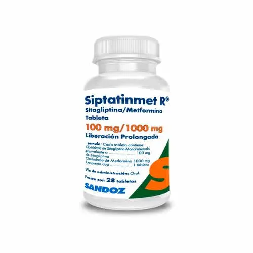 Siptatinmet R Lp Sitagliptina Metformina 100 Mg / 1000 Mg Con 28 Tabletas | Farmacia Online Prixz