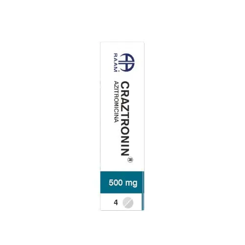 Craztronin Azitromicina 500 Mg Con 4 Tabletas