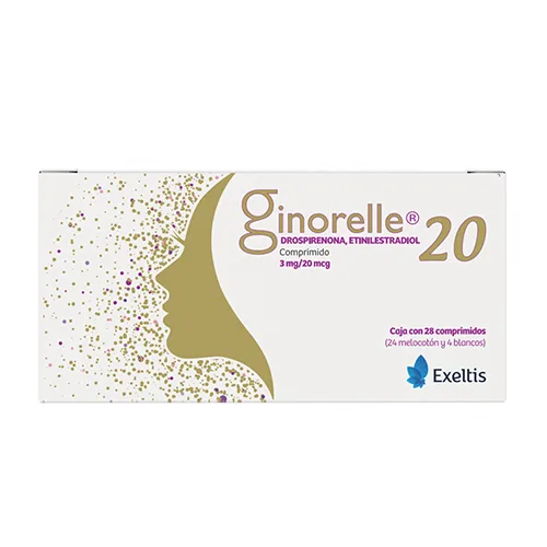 Ginorelle 20 mcg en Comprimidos C28 - Inhibidor de Ovulación