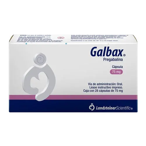 Galbax Pregabalina 75 Mg Con 28 Tabletas | Farmacia Online Prixz