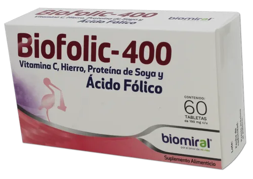 Compra Biofolic-400 Suplemento Alimenticio Con 60 Tabletas | Prixz