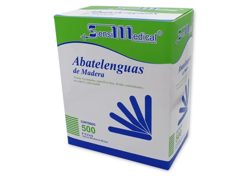 Sensi Medical Abatelenguas De Madera Con 500 Piezas - Farmacia a domicilio