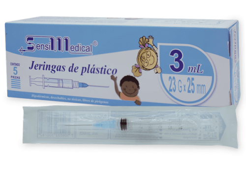 Sensi Medical Jeringa Azul De 23X25Mm Para 3 Ml Con 5 Piezas en Prixz.com