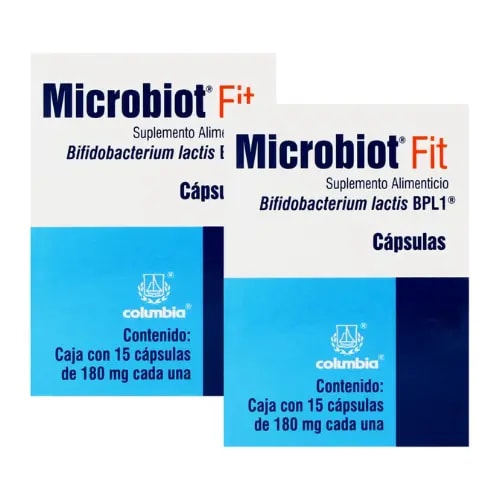 Pack 2 Microbiot Fit 180mg 15 Cápsulas | Prixz