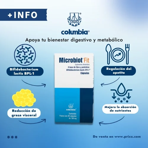 Microbiot Fit 30 cápsulas – Suplemento alimenticio probiótico